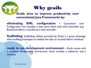 intoduction to Grails Framework | PPT