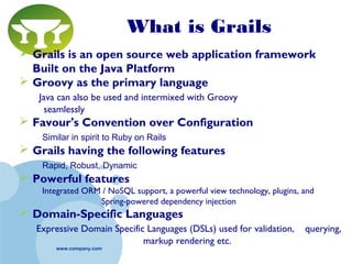 intoduction to Grails Framework | PPT