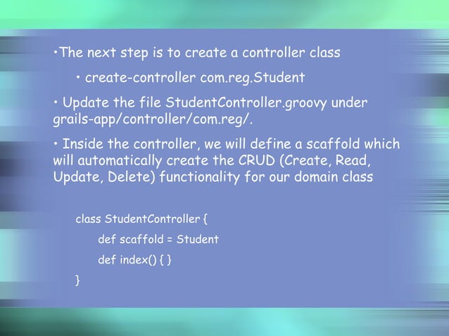 Grails Connecting to MySQL | PPT