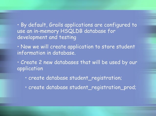 Grails Connecting To Mysql Ppt