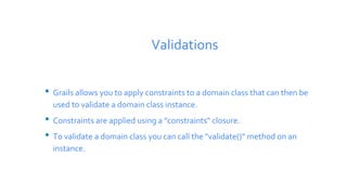 Grails domain | PPT