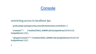 Grails plugin | PPTX | Web Development | Internet