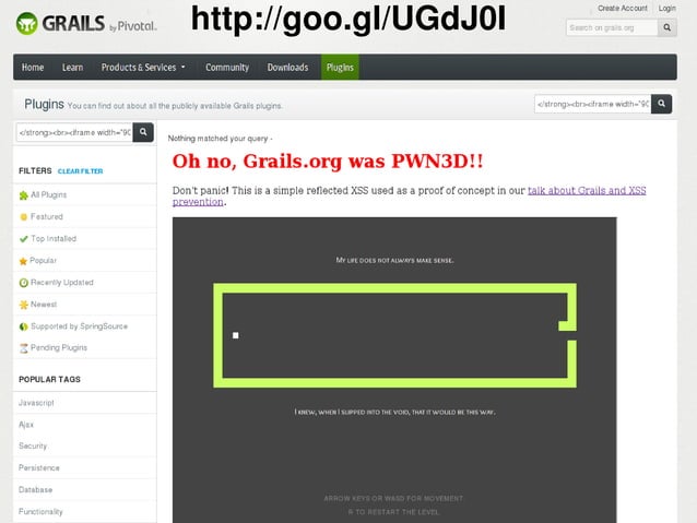 XSS Countermeasures in Grails | PDF