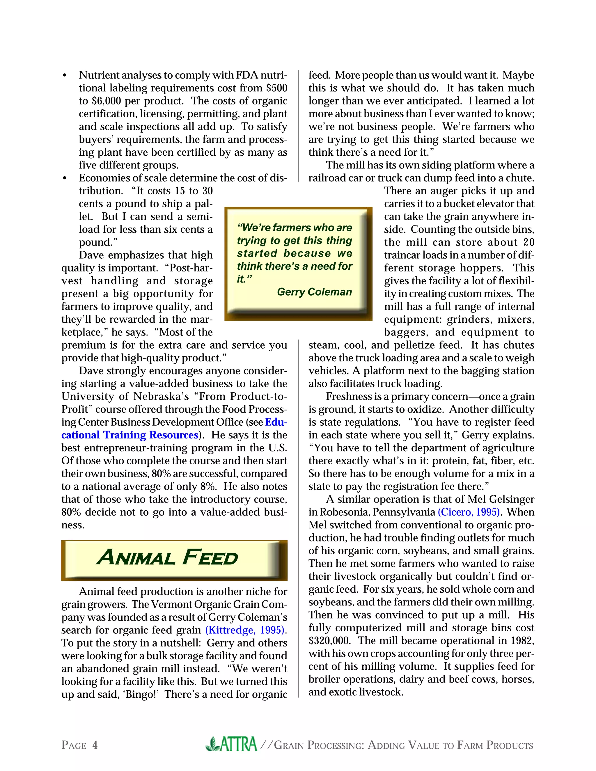 Grain Processing: Adding Value to Farm Products | PDF