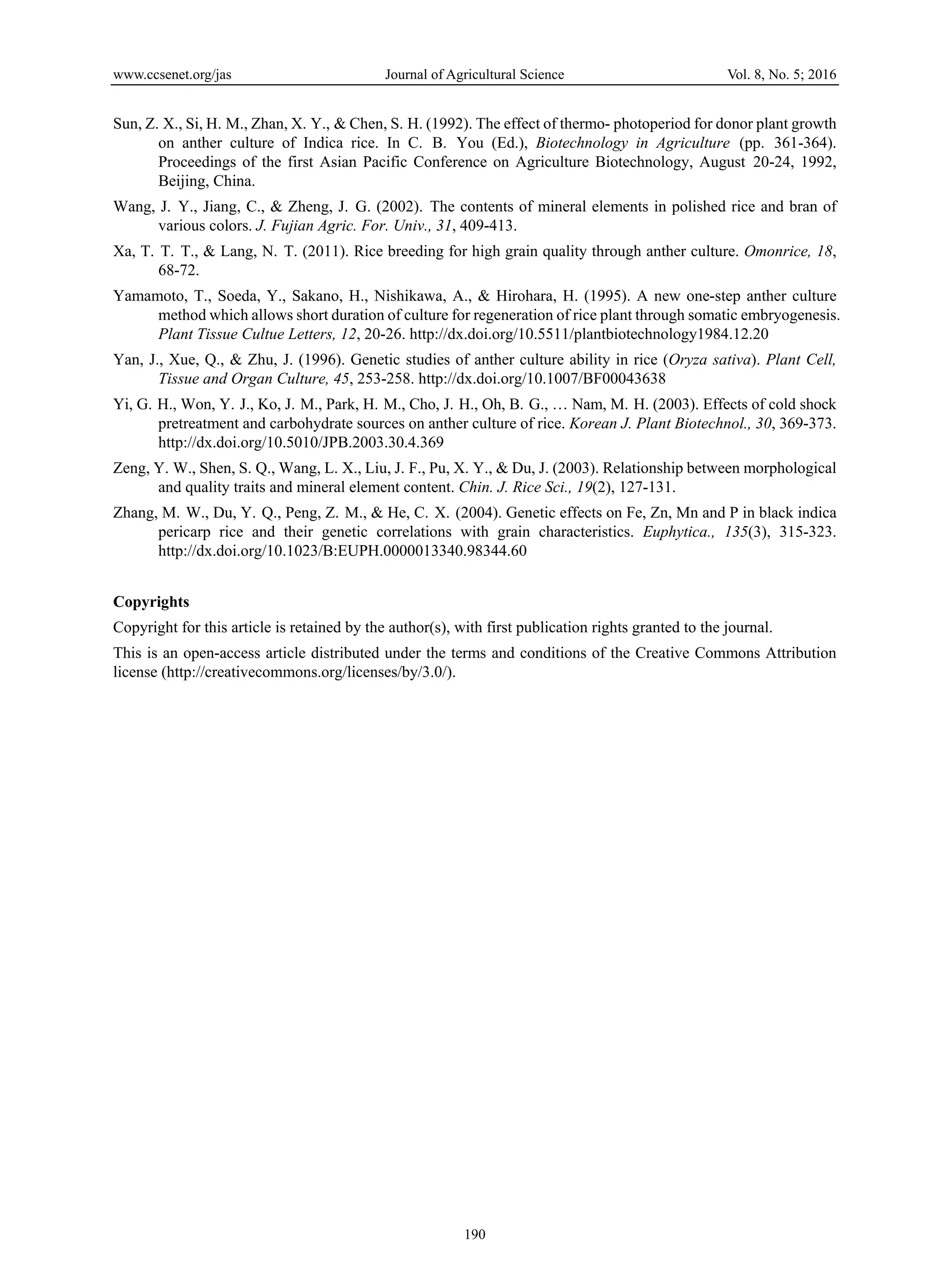 Grain Quality of Doubled Haploid Lines in Rice (Oryza sativa L ...