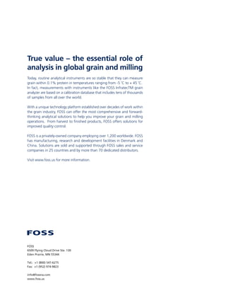 Grain & Milling Analysis Solutions | PDF