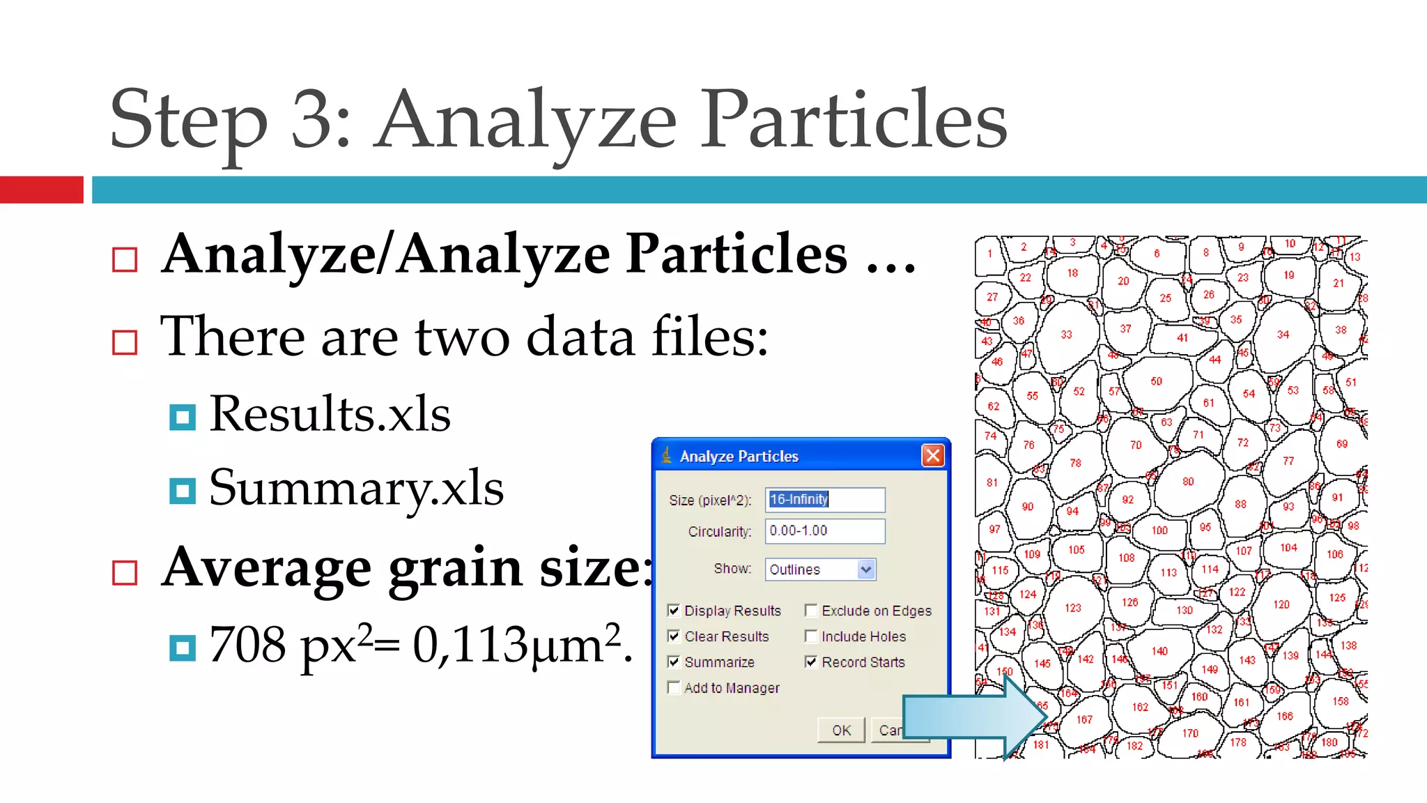 Grain size analysis by using ImageJ | PPTX | Physics | Science