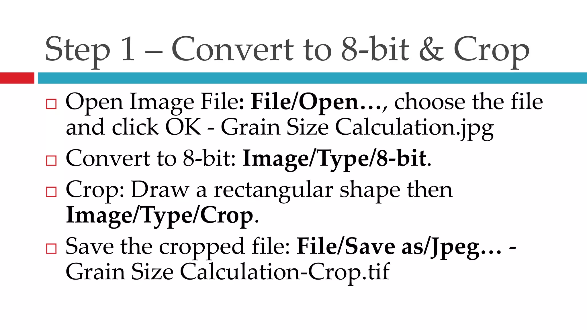Grain size analysis by using ImageJ | PPTX | Physics | Science