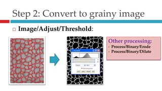 Grain size analysis by using ImageJ | PPTX