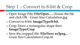 Grain size analysis by using ImageJ | PPTX