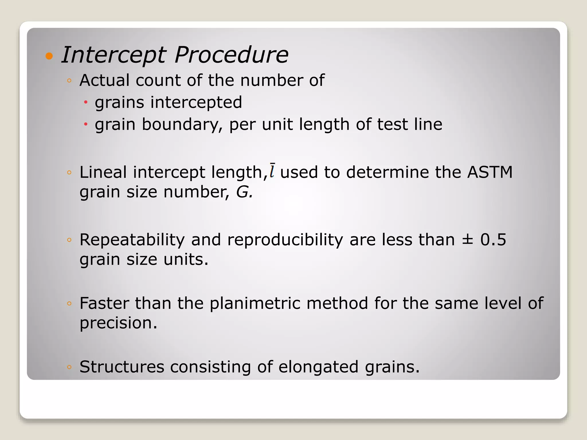 Grain size measurement according to astm standards | PPTX