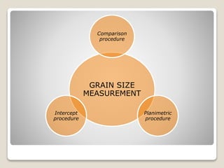 Grain size measurement according to astm standards | PPTX