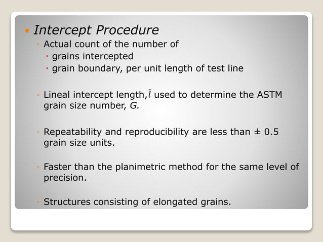Grain size measurement according to astm standards | PPTX