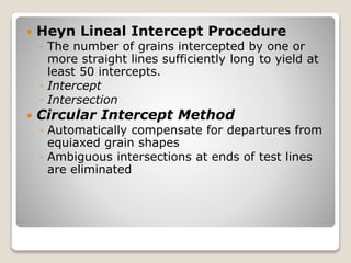 Grain size measurement according to astm standards | PPTX