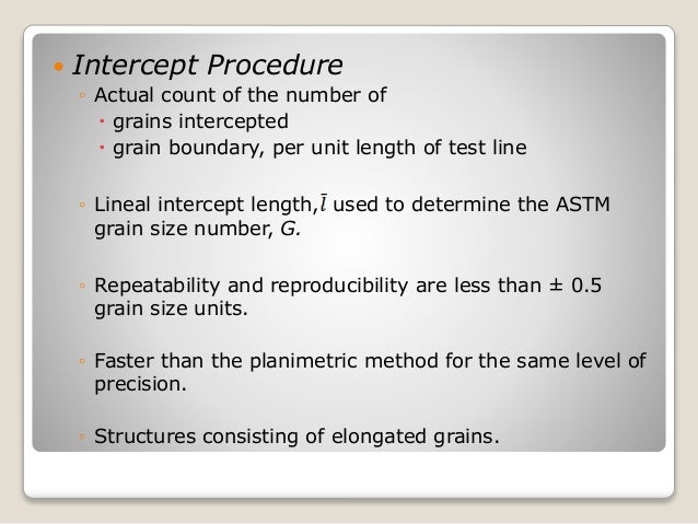 ASTM Grain Size Standards