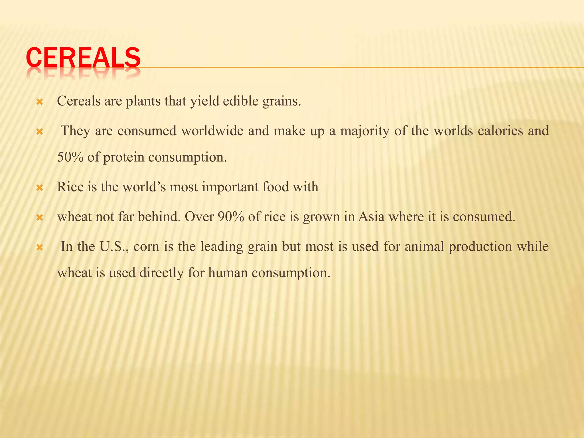 Grain structure of major cereals, pulses and oilseed | PPTX