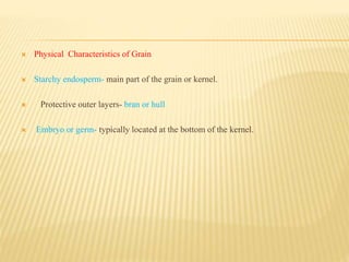 Grain structure of major cereals, pulses and oilseed | PPTX
