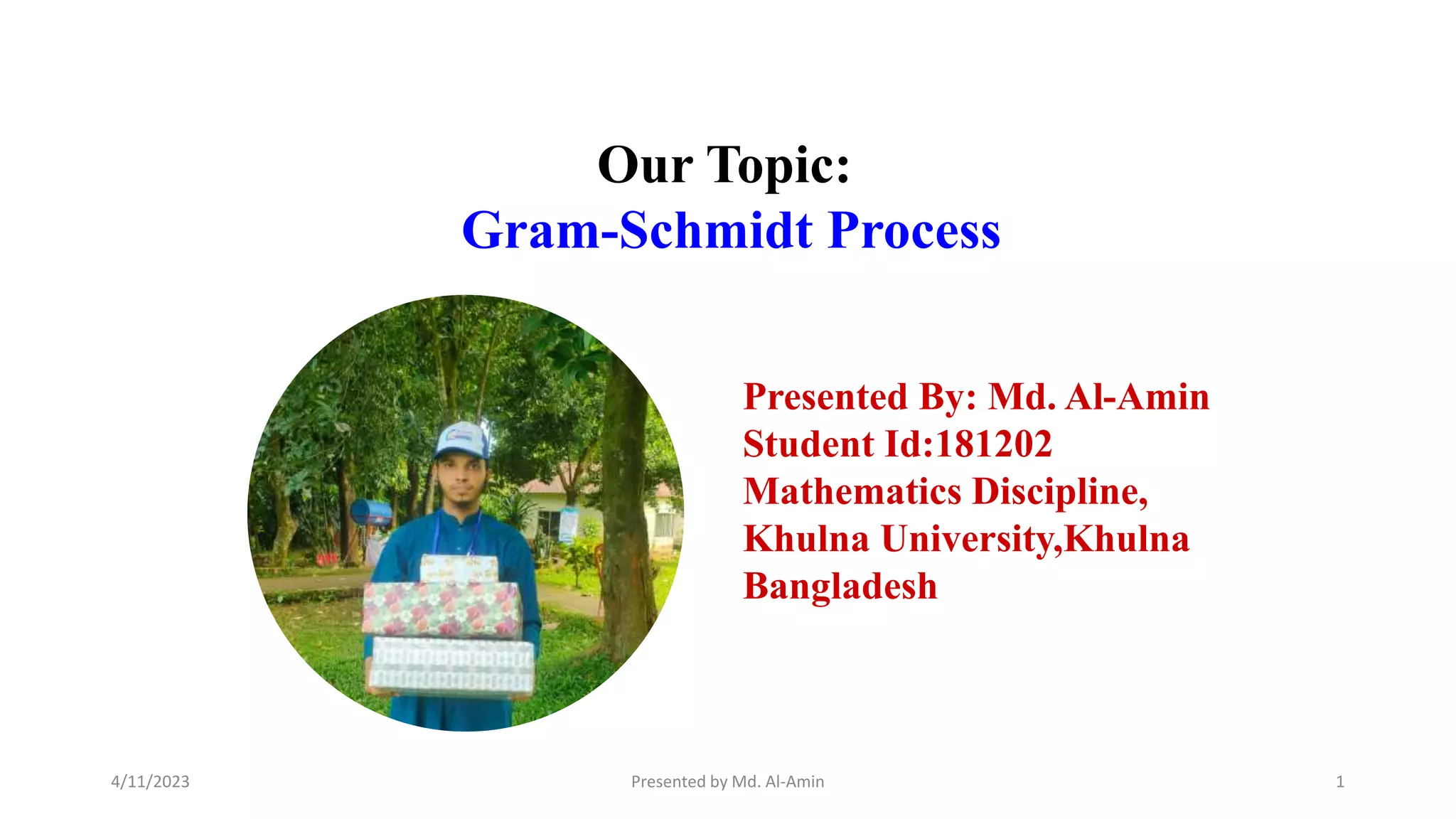 Gram Schmidt Process Linear Algberapptx 