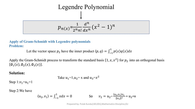 Gram-Schmidt process linear algbera | PPT