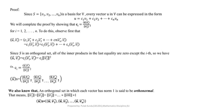 Gram-Schmidt process linear algbera | PPT