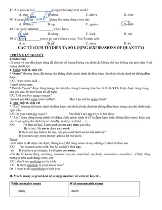 Preposition for grade 12th Vietnamese student | PDF