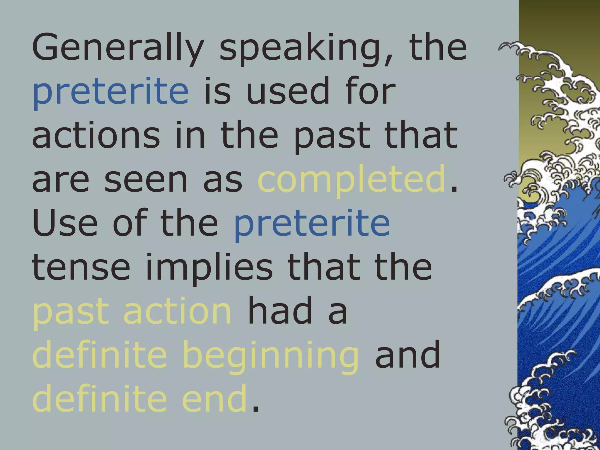 preterite tense | PPT