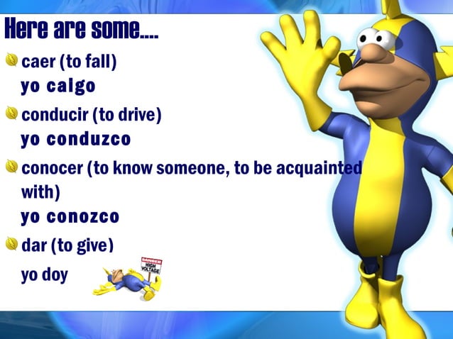 1st person with -g in the Yo form | PPT