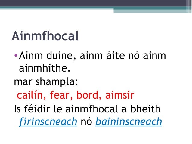 Gramadach na Gaeilge do Rang 6