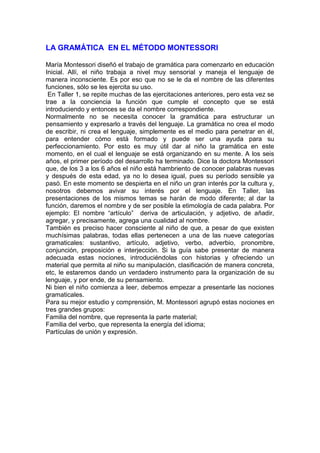 Gramatica completo montessori | PDF