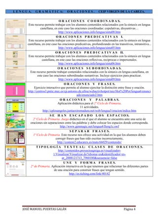 Gramatica oraciones | PDF
