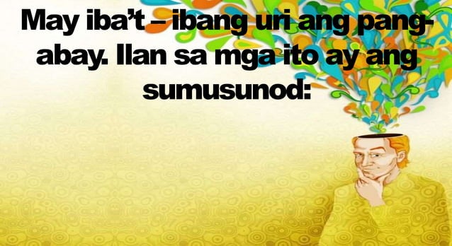 PANG-ABAY (PAMANAHON, PANLUNAN, PAMARAAN, PANGGAANO, KATAGA) | PPTX