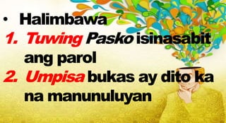 PANG-ABAY (PAMANAHON, PANLUNAN, PAMARAAN, PANGGAANO, KATAGA) | PPTX