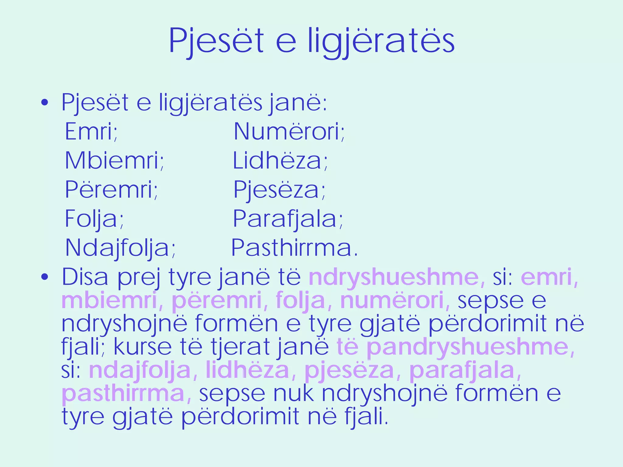 Gramatika e gjuhes shqipe | PDF