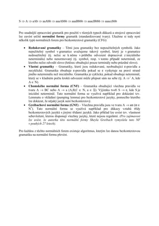 Gramatiky ve formálních jazycích | PDF