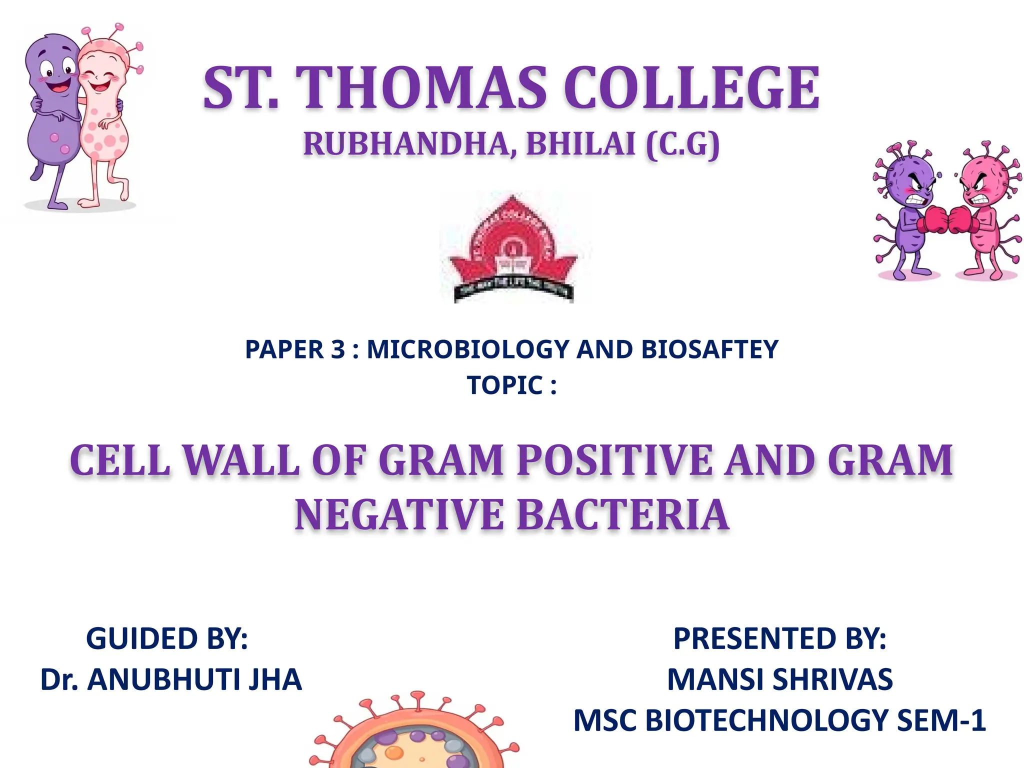 Cell wall of Gram-Positive and Gram-Negative Bacteria | PPTX