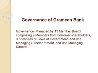 Role of Grameen Bank In Poverty alleviation | PPTX