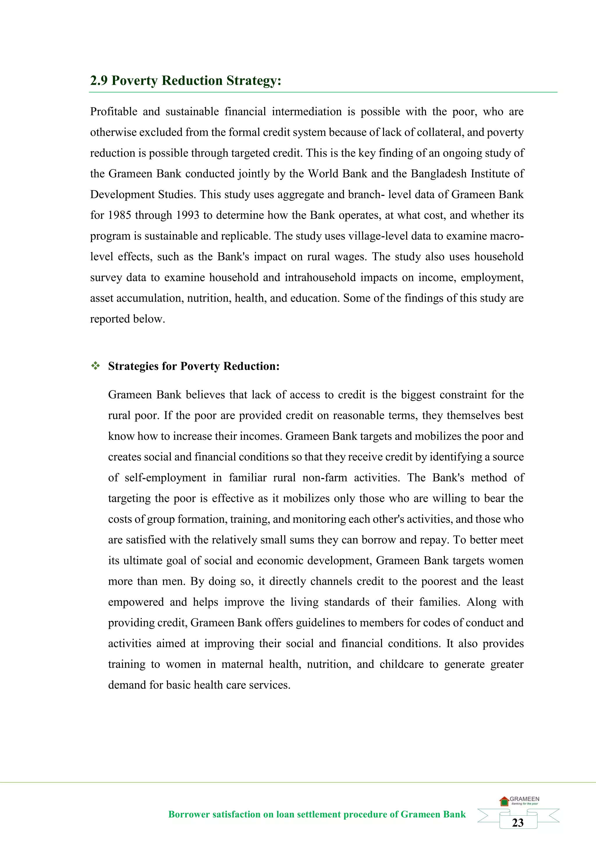 Grameen bank (intern) | PDF