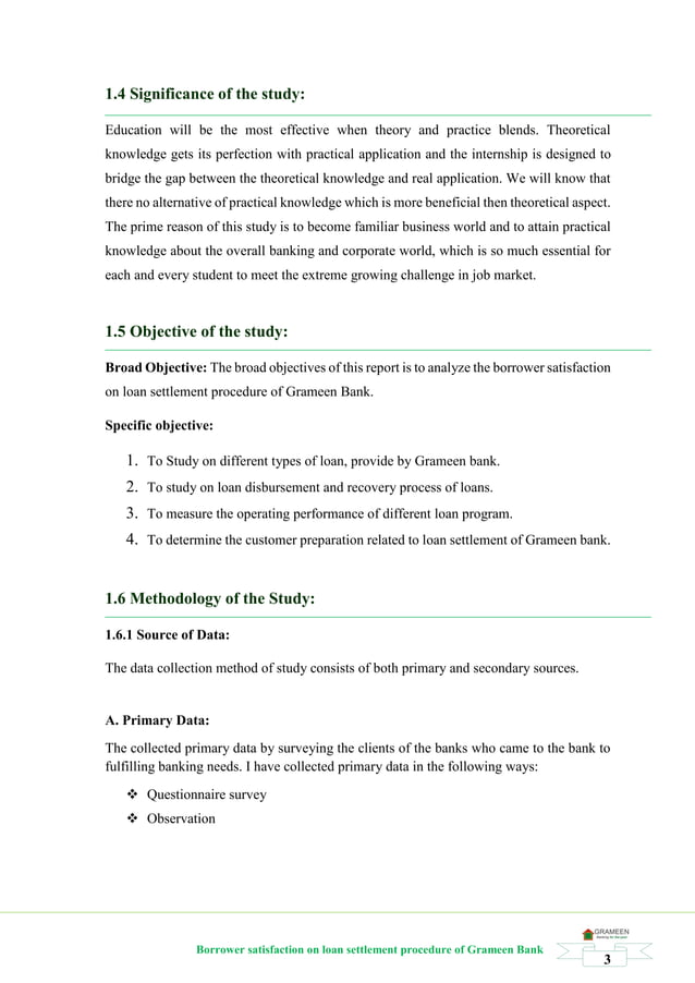 Grameen bank (intern) | PDF | Business Banking & Finance | Business