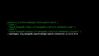 MongoDB World 2018: Spark and Machine Learning | PPT