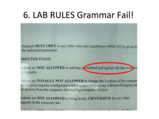 Grammar Errors In Advertisements