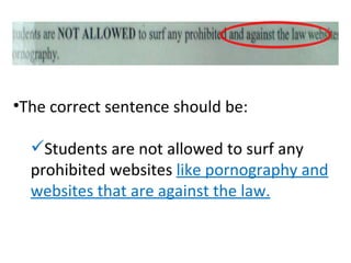 Grammar Errors In Advertisements