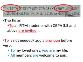 Grammar Errors In Advertisements