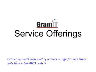 GramIT Service Offerings | PDF