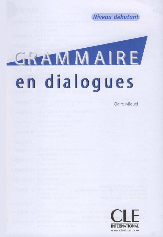 Grammaire en dialogues niveau debutant | PDF