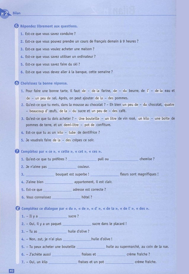 Grammaire en dialogues niveau debutant | PDF