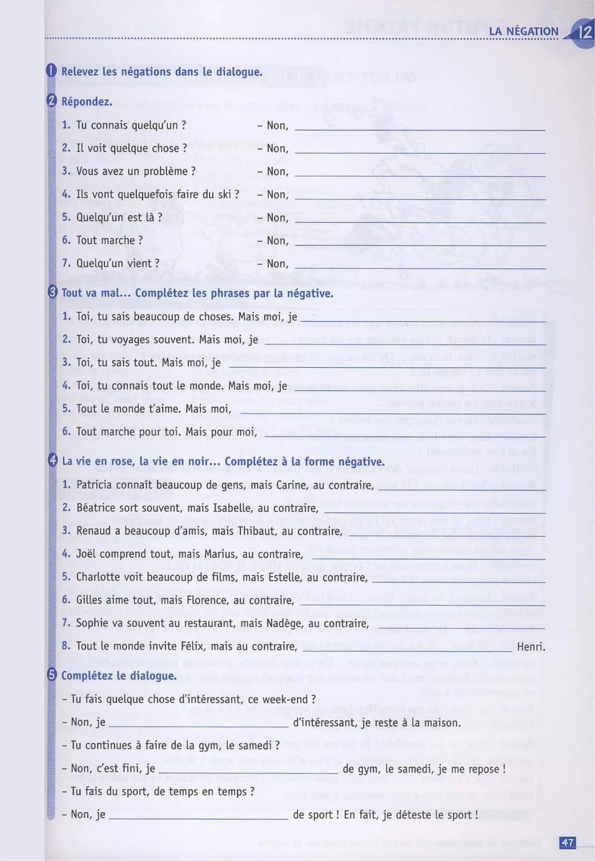 Grammaire en dialogues niveau debutant (1) | DOC