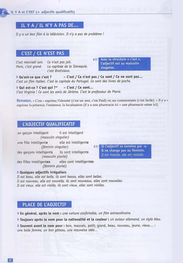 Grammaire en dialogues niveau debutant (1) | PDF