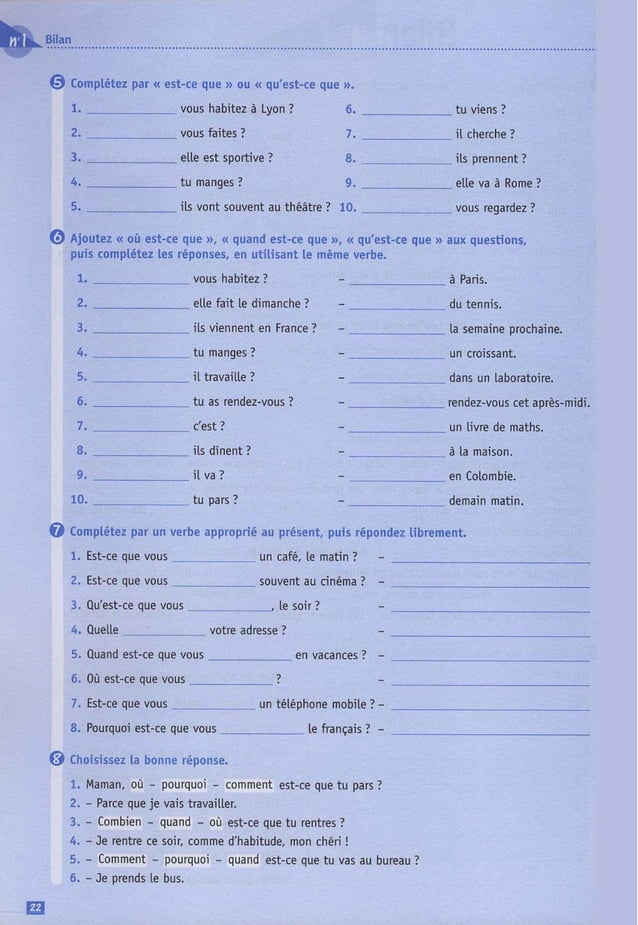 Grammaire en dialogues niveau debutant (1) | PDF