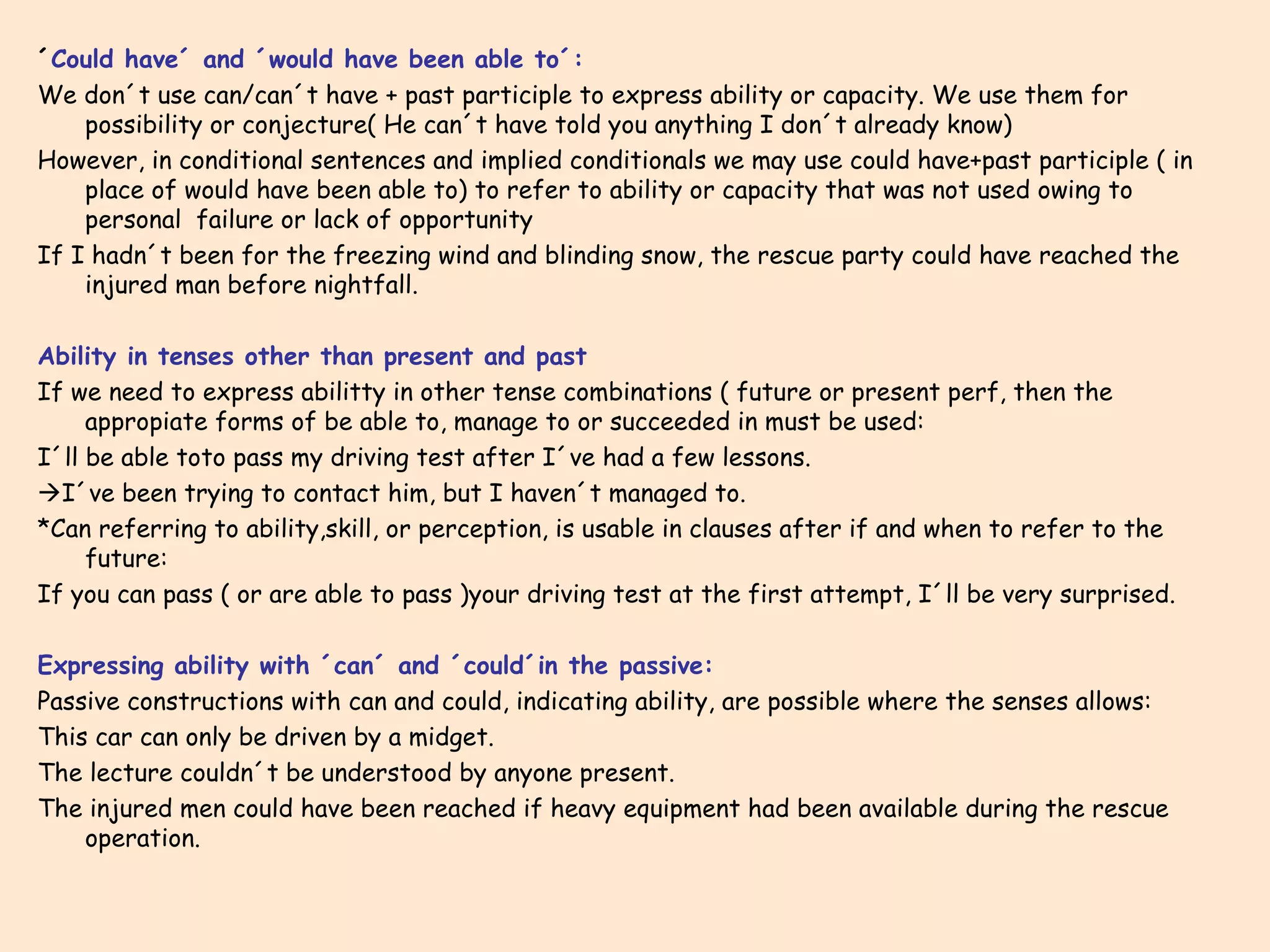 Modals general characteristics- Modals of Ability | PPT