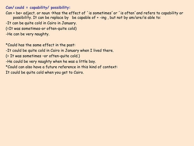 Modals general characteristics- Modals of Ability | PPT